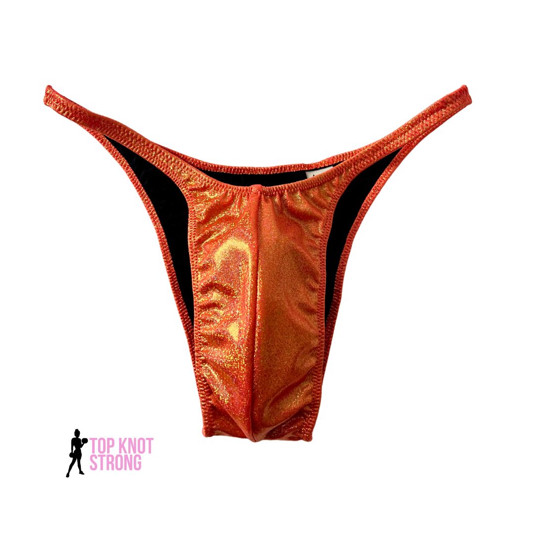 Tangerine Orange Men's Bodybuilding Posing Trunks – Top Knot Strong