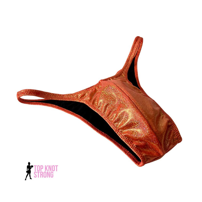 Tangerine Orange Men's Bodybuilding Posing Trunks – Top Knot Strong