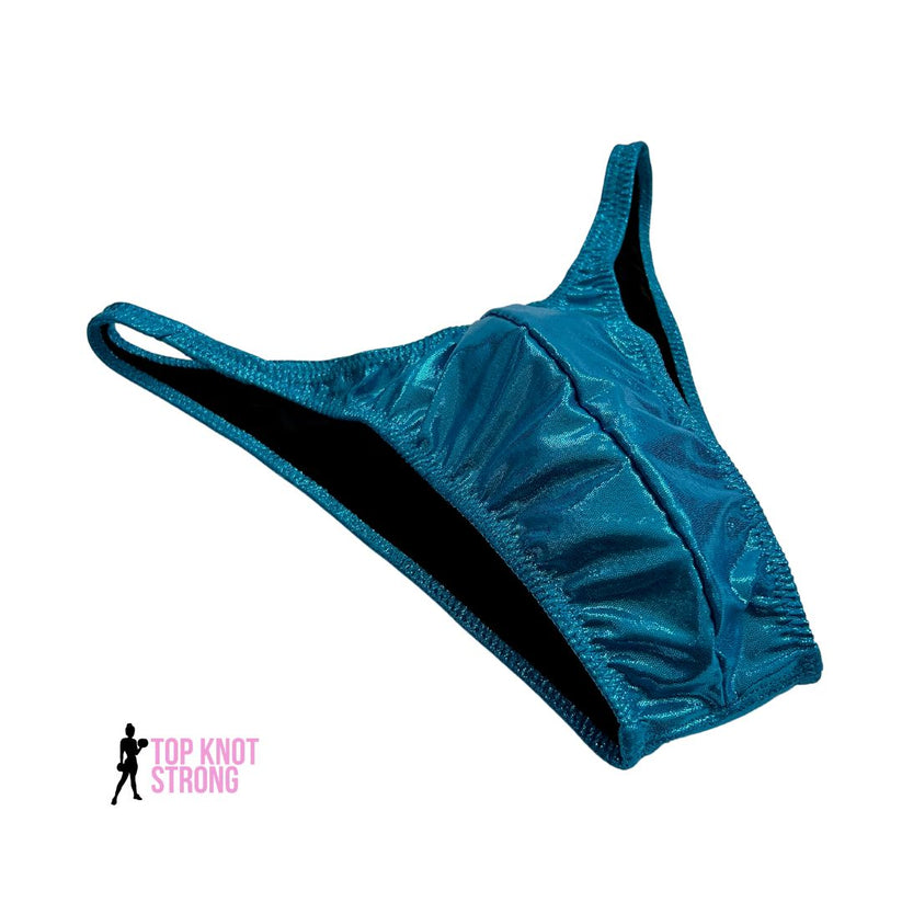 Aqua Blue Men's Bodybuilding Posing Trunks – Top Knot Strong