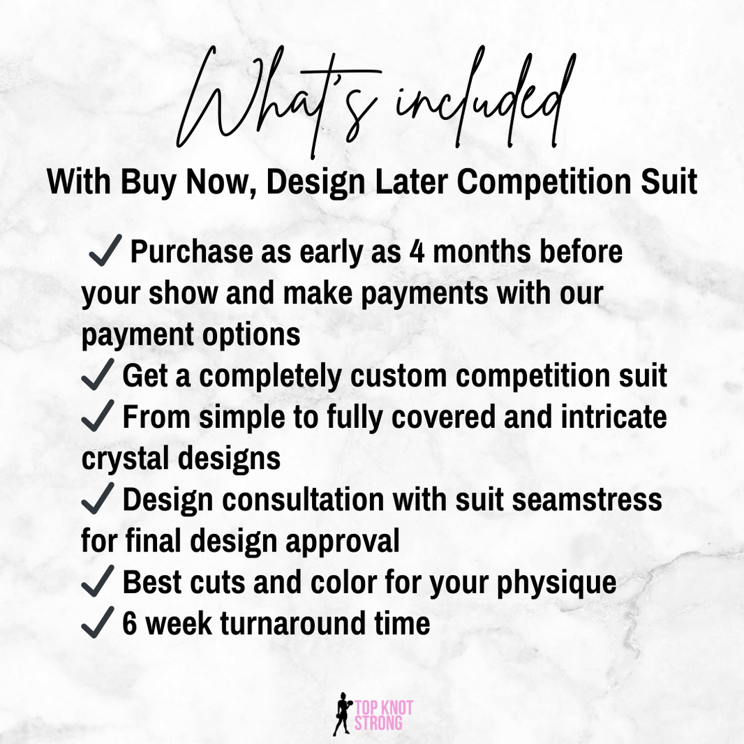 Custom Bikini Competition Suits – Top Knot Strong